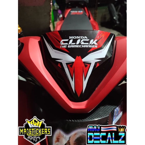 Honda Click v2 GameChanger Front Stock Visor Sticker (NOT FULLY COVERED ...