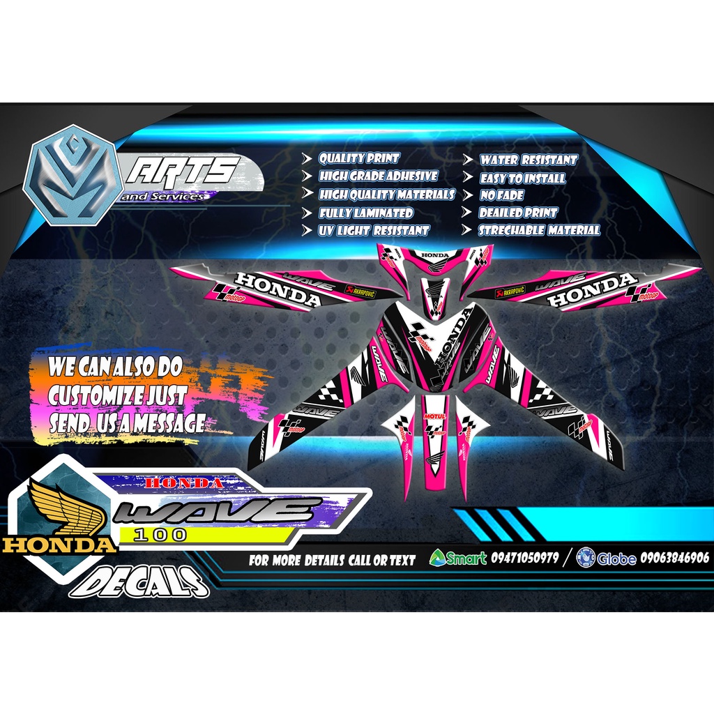 Honda wave 100 Full body set Decals | Shopee Philippines