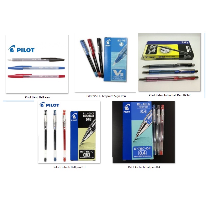 Pilot Ballpen / Sign Pen (BP-S / G-Tech / Retractable BP145 / V5 Hi ...