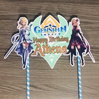 Genshin Impact Cake and Cupcake Topper Your Choice of Heroes | Shopee ...
