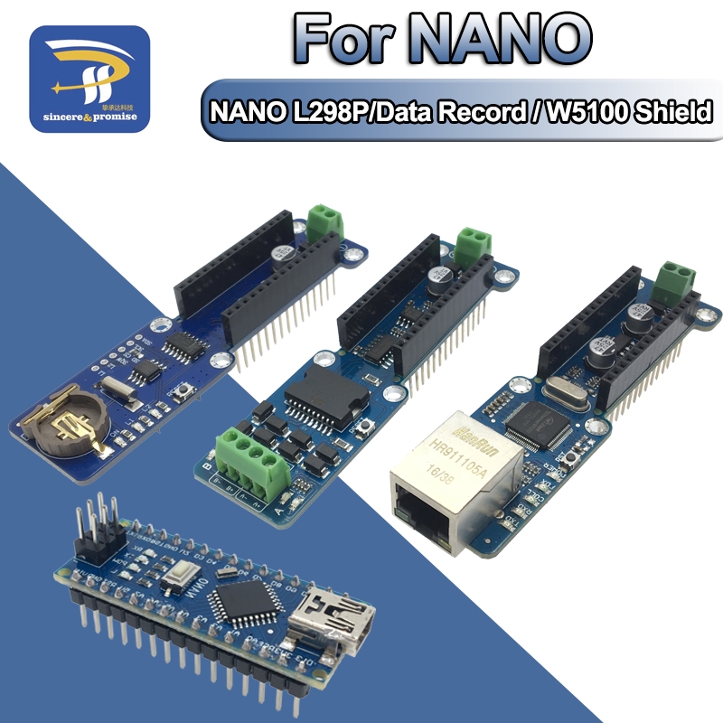 NANO 3.0 L298P 2A DC Stepper Motor Driver Shield Module W5100 Ethernet ...