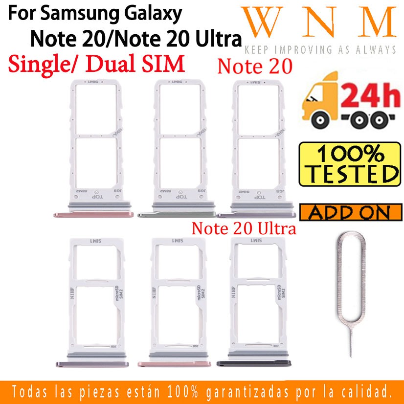 Single/ Dual Sim For Samsung Galaxy Note 20 Note20 Ultra Sim Card Tray For Galaxy Note 20 Note20 ...