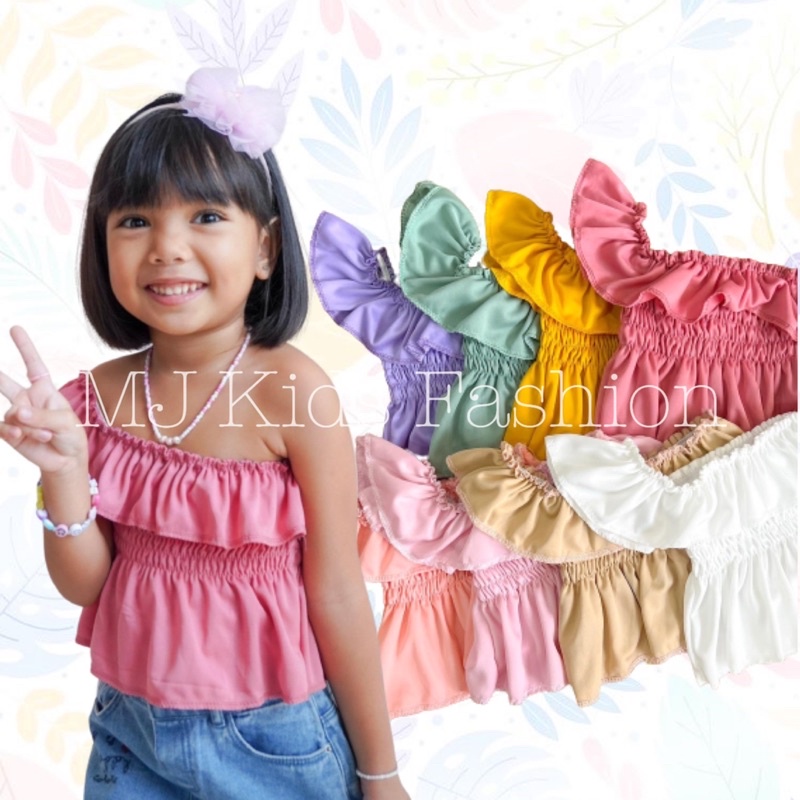 Quennie One-shoulder Top Small Age 1-3 (model is petite 4 yrs old ...