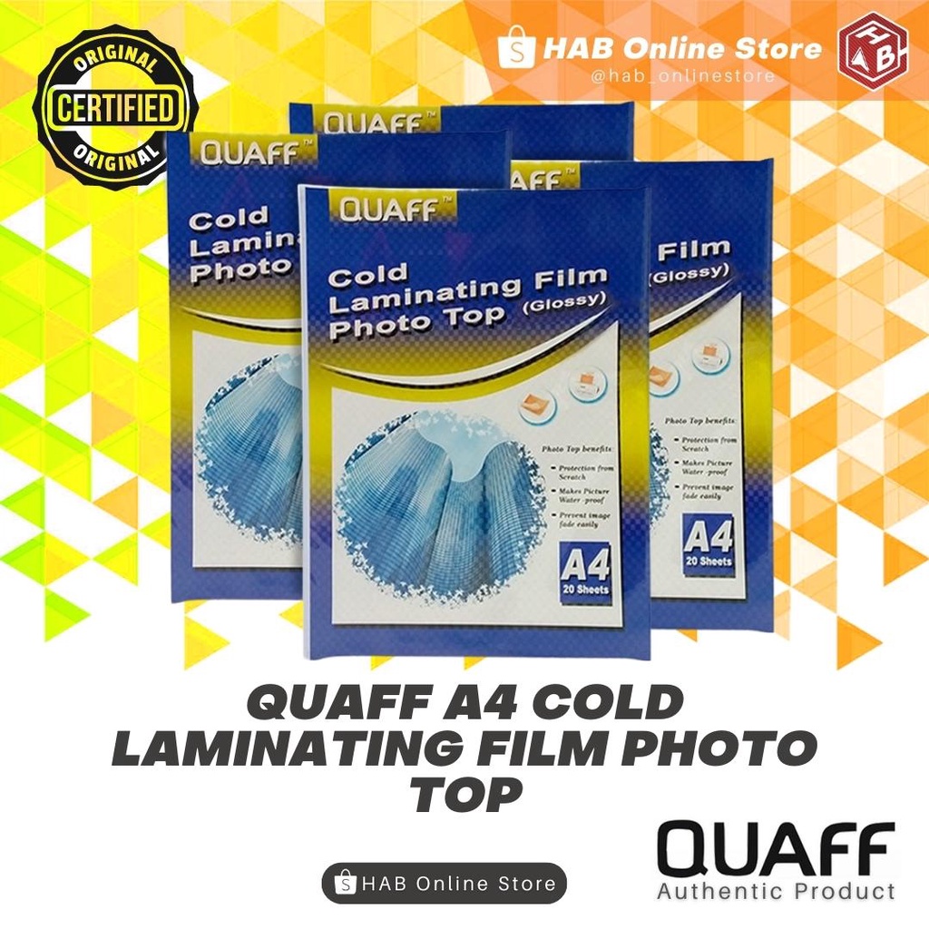 Quaff A4 Photo Top Cold Laminating Film (20 sheets) | Shopee Philippines