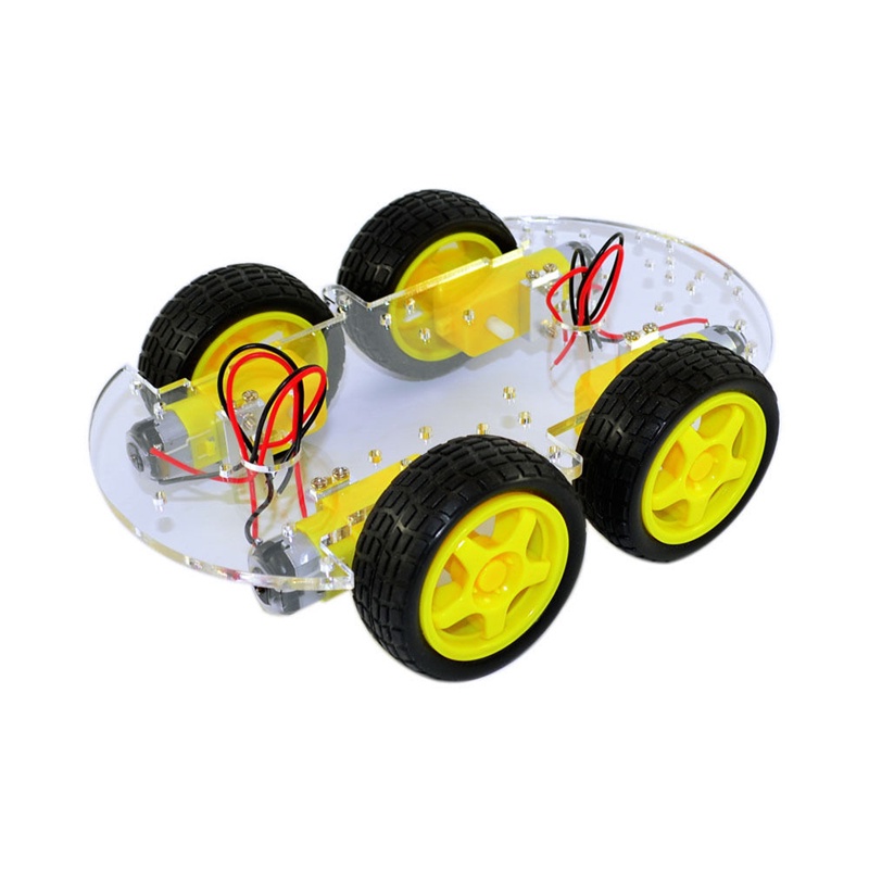 4WD Smart Car Robot Chassis for Arduino with Gear Motor Wheel Tyre DIY ...