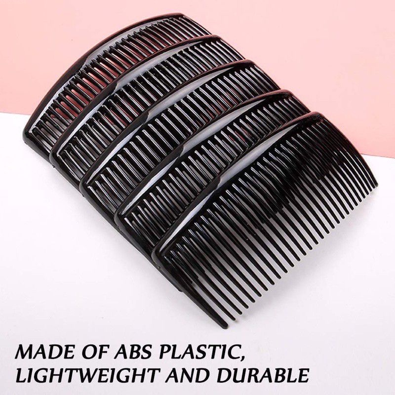 (12pcs)Payneta Plain Black Side Comb 29 Teeth Plastic Hair Side Combo ...