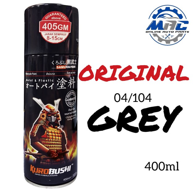 Samurai Paint 04/104 GREY 400ml Spray Paint ORIGINAL | Shopee Philippines