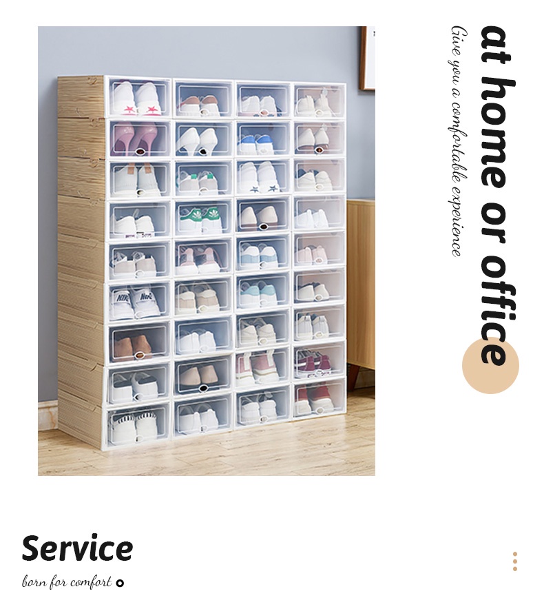 ShoeBox Color Shoe Box Foldable Drawer Case Storage box Plastic Storage ...