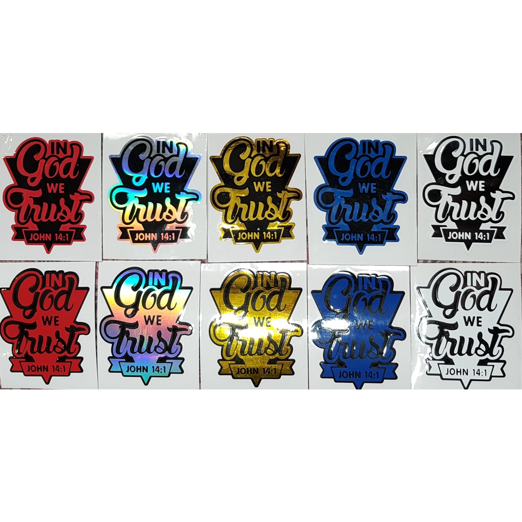 IN GOD WE TRUST Bible Verse Sticker Decals Waterproof | Shopee Philippines