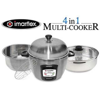 Imarflex 4 in 1 Multi-Cooker IMC-6100S 6 Liters Stainless Steel ...
