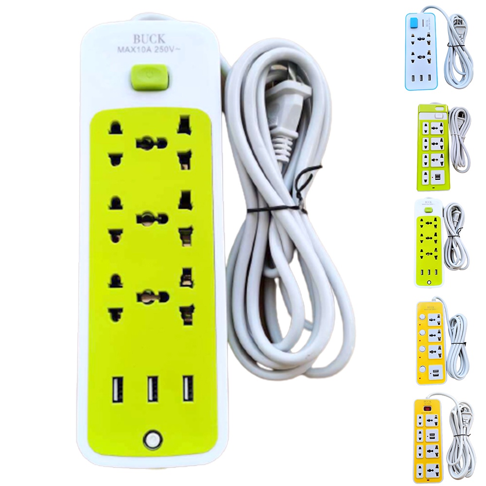 3m-colorful-extension-cord-with-usb-port-multi-switch-power-strip