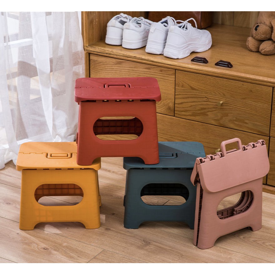 Premium thick portable and foldable stool mini chair kitchen step stool ...