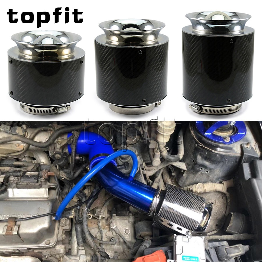76MM Universal Interface Air Filters Carbon Fiber Air Filter High ...