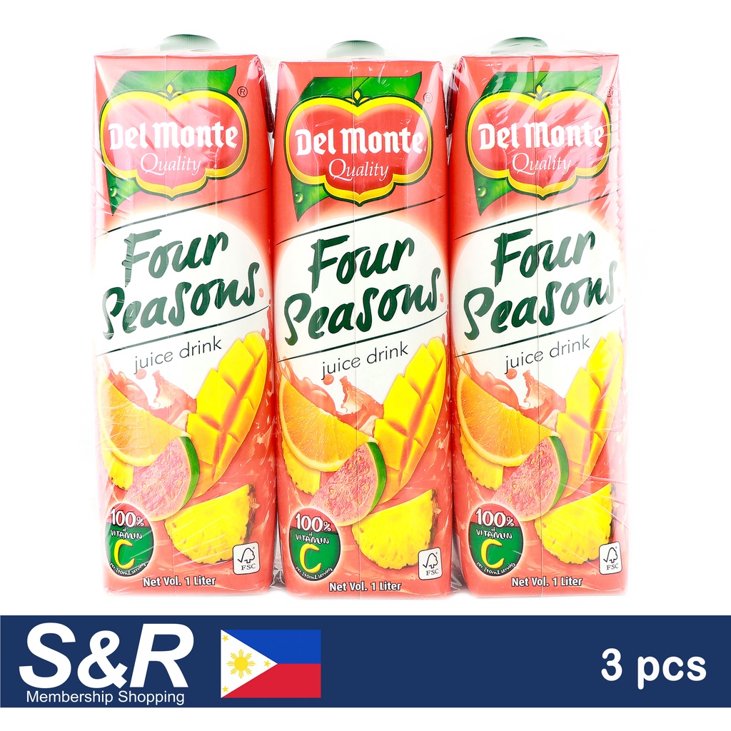 Del Monte Four Seasons Juice Drink 3 cartons | Shopee Philippines