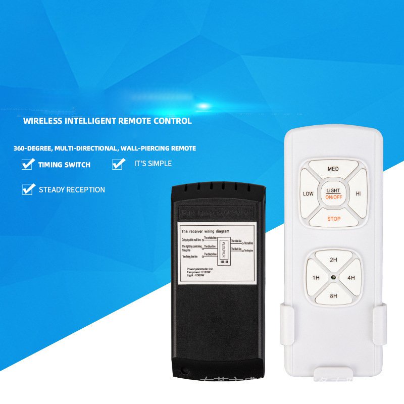 220V English Ceiling Fan Light Remote Control Switch Speed Receiver ...