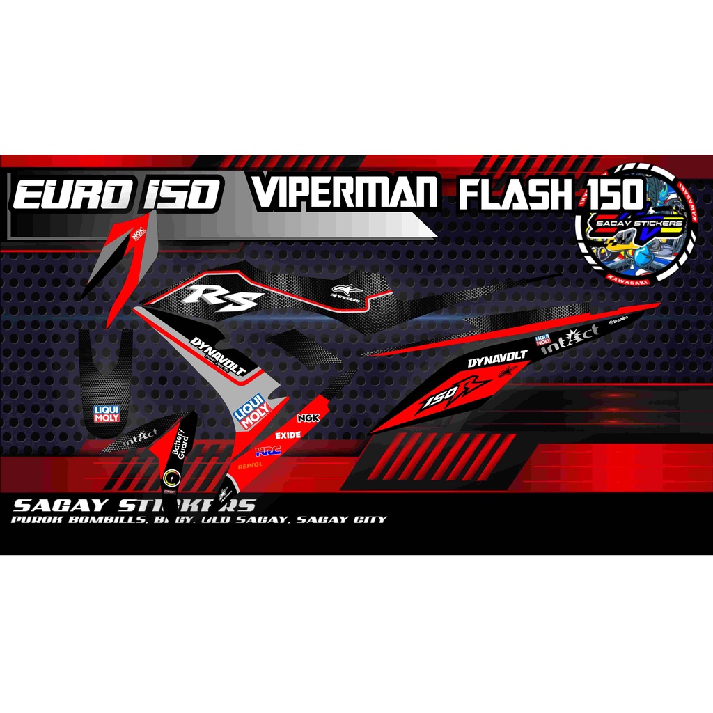 Euro Flash / Viperman 150 DECALS FREE MAGS STICKER | Shopee Philippines