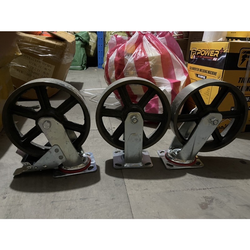 Heavy Duty Metal Steel Caster Wheel 8"x2"(swivel,Fixed,swivel with lock ...