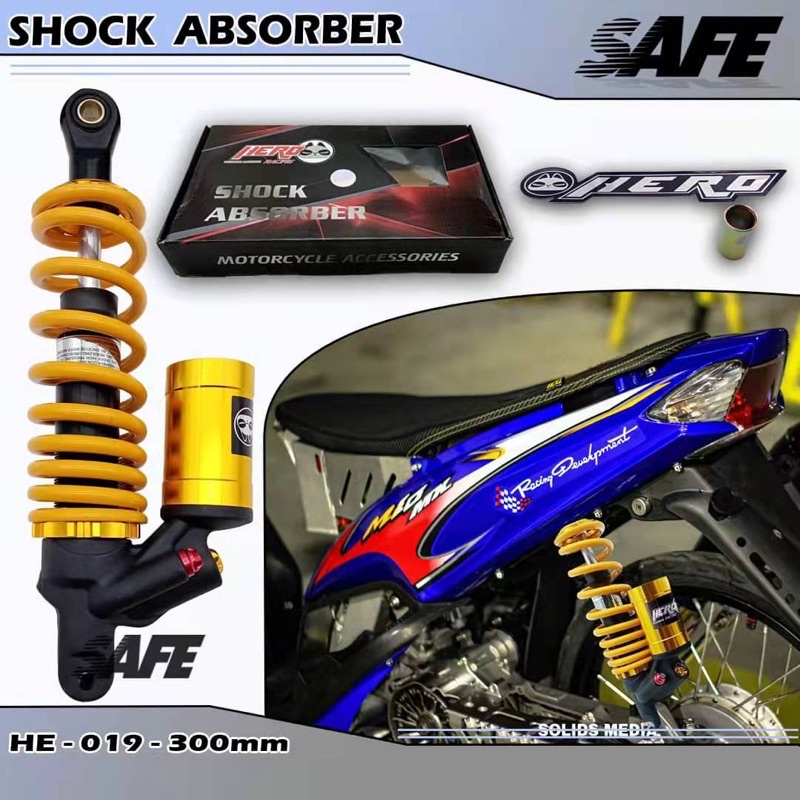 Racing Hero Rear Shock absorber black gold series MIO SPORTY / MIO I ...