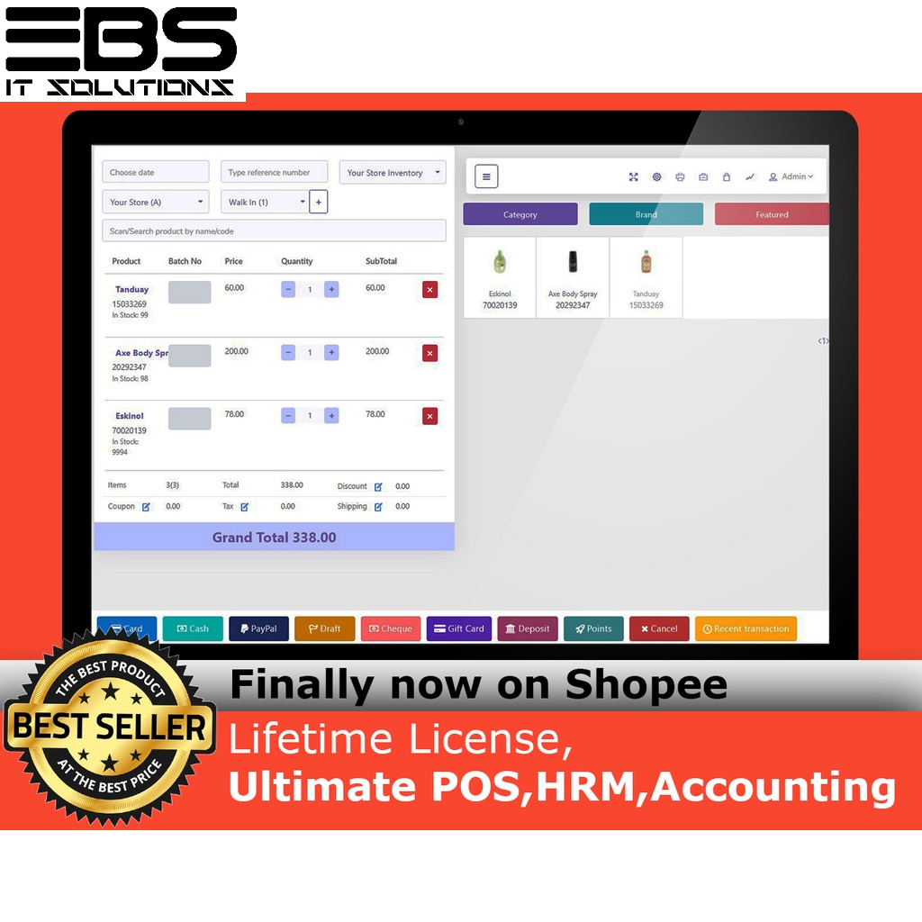 EZSales Inventory Management System with POS, HRM, Accounting | Shopee ...