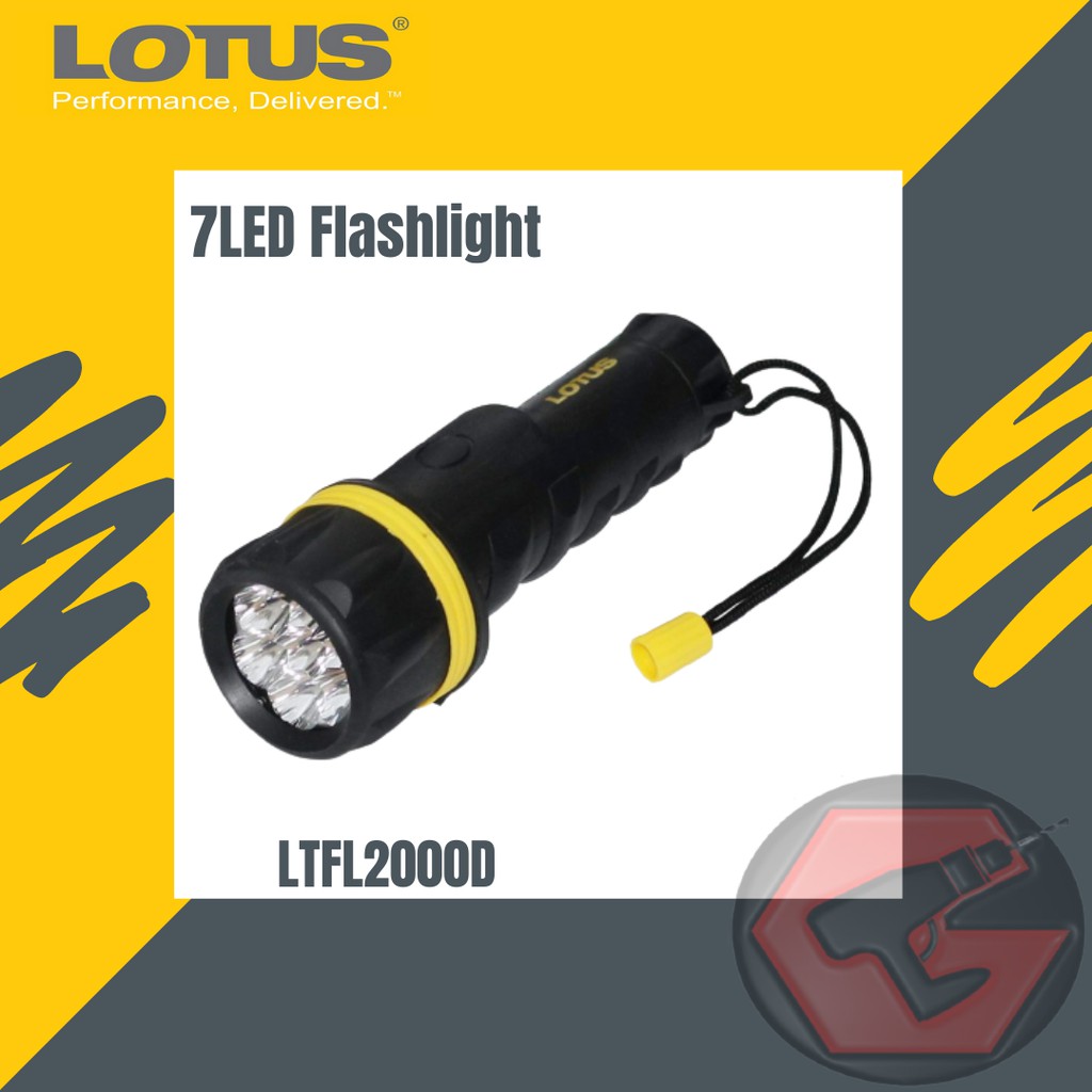 LOTUS 7LED Flashlight (LTFL2000D) | Shopee Philippines