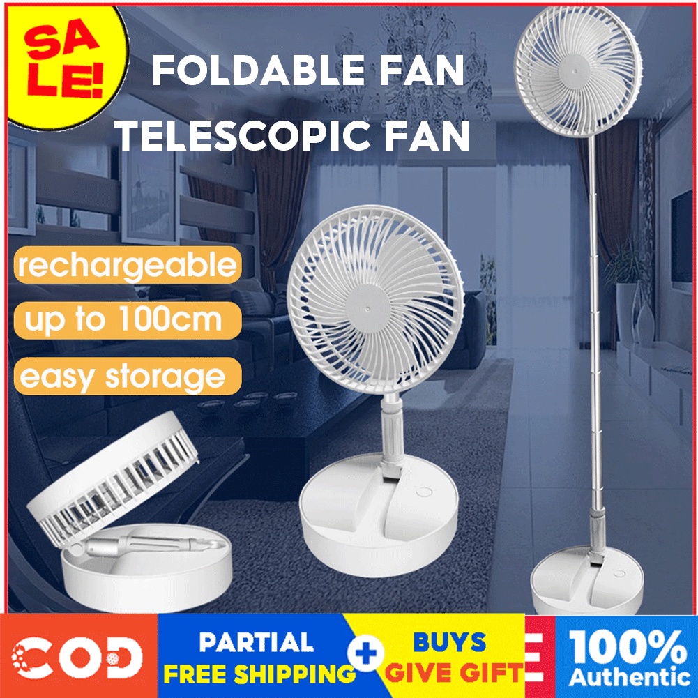 【Fast delivery】Desk Usb Rechargeable Folding Telescopic Floor Fan ...