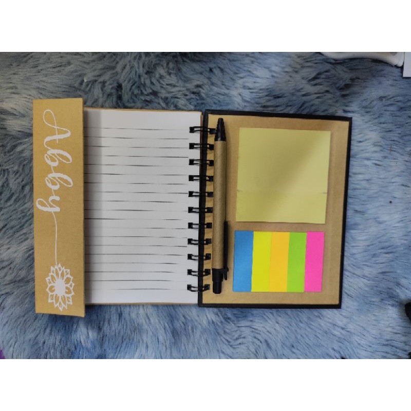 Personalized Notebook with Magnetic Flip Cover (with Pen,Stickey Note ...