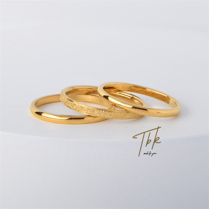 TBK 3Pcs Rings Gold Plated Accessories For Women 862R | Shopee Philippines