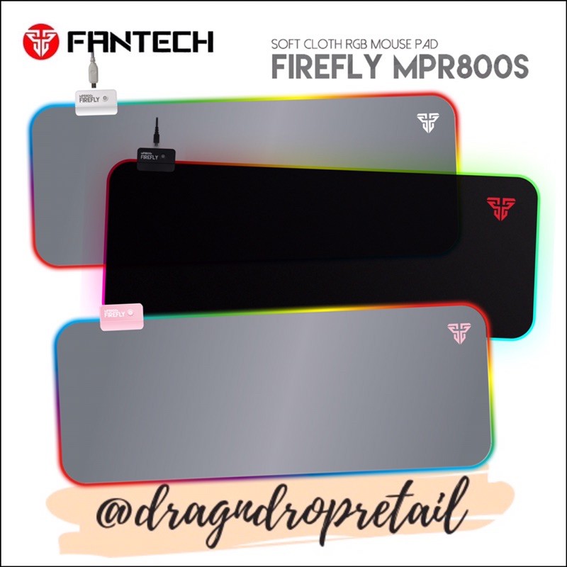FANTECH MPR800S FIREFLY Soft Cloth RGB Gaming Mouse Pad -Black, Pink ...