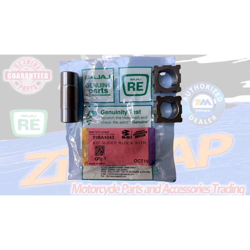 KIT SLIDER BLOCK WITH PIN GENUINE BAJAJ RE | Shopee Philippines