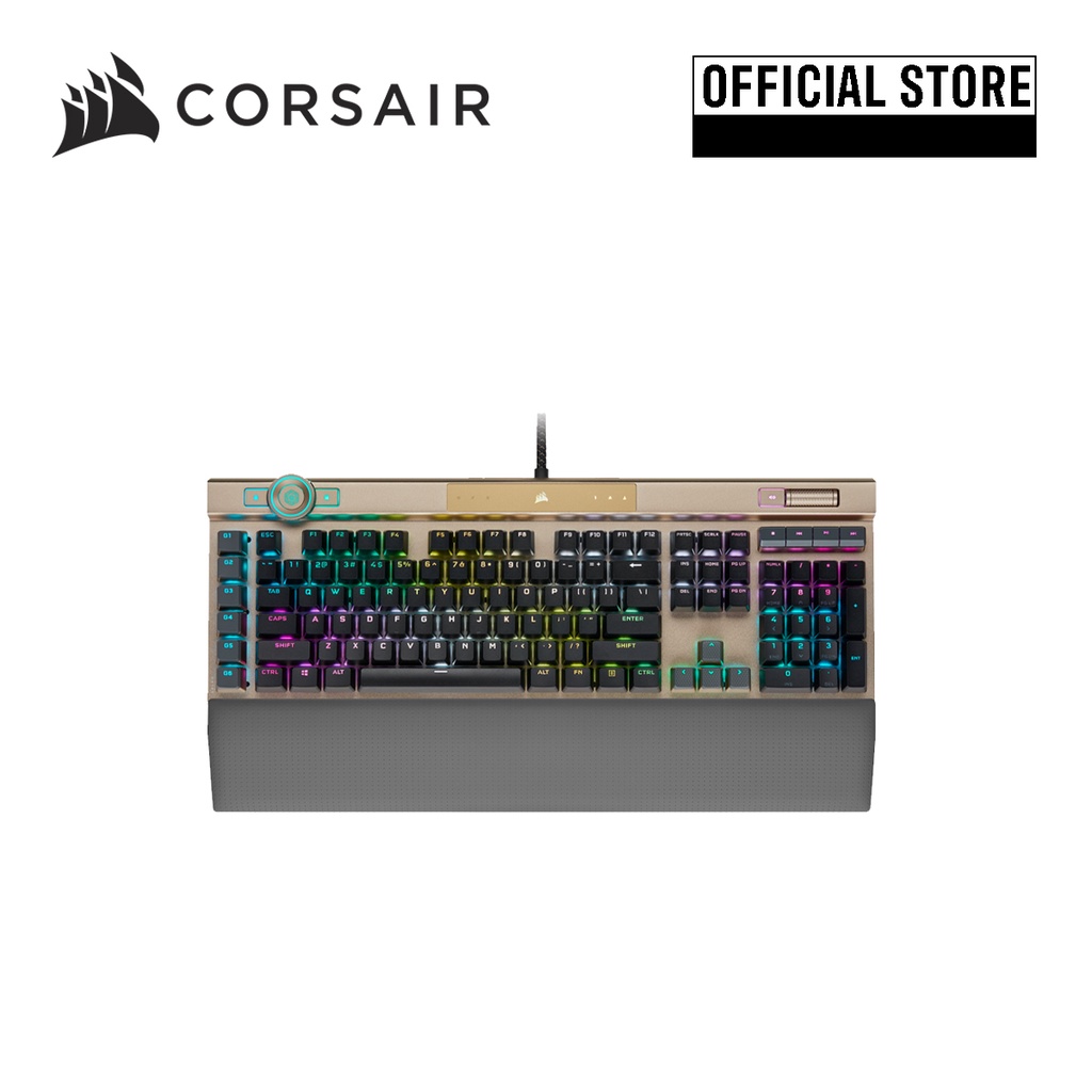 CORSAIR K100 RGB Optical-Mechanical Gaming Keyboard - Midnight Gold CH ...