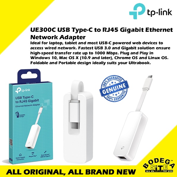UE300C USB Type-C to RJ45 Gigabit Ethernet Network Adapter Ideal for ...