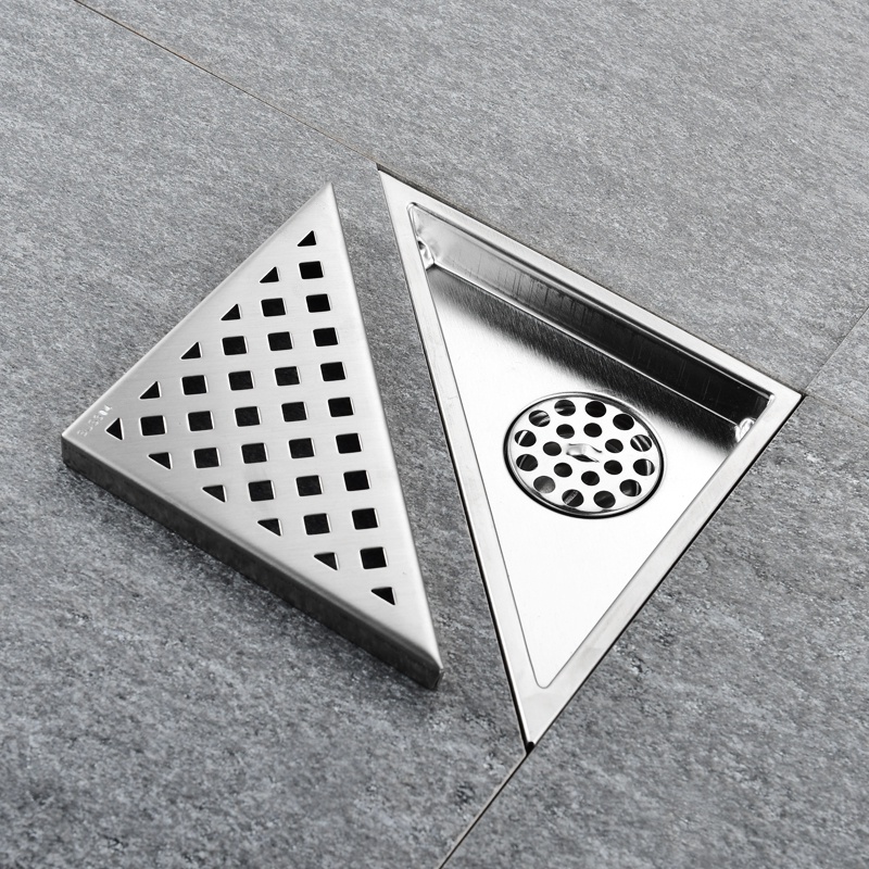 Stainless Steel Triangle Floor Drain Balcony Bathroom Corner Floor ...
