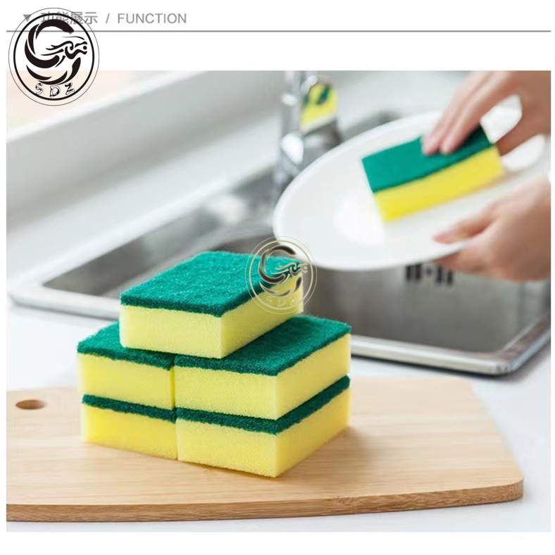 Multi-purpose Double-faced Sponge Scouring Pads/ Dishwashing Scrub ...