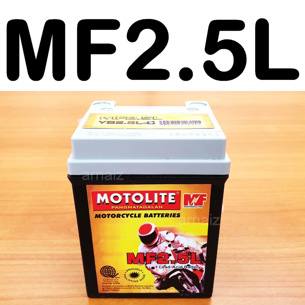 Motolite MF2.5L Maintenance Free Motorcycle Battery CB2.5L YB2.5L-C YB2.5L-MF 2L | Shopee ...