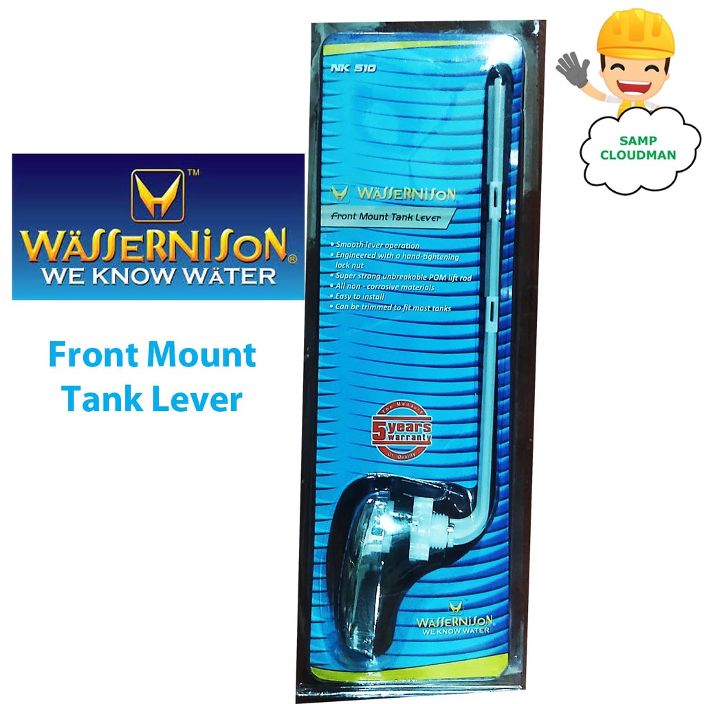 Wassernison Front Mount Tank Lever w/ Unbreakable lift Rod Replacement ...