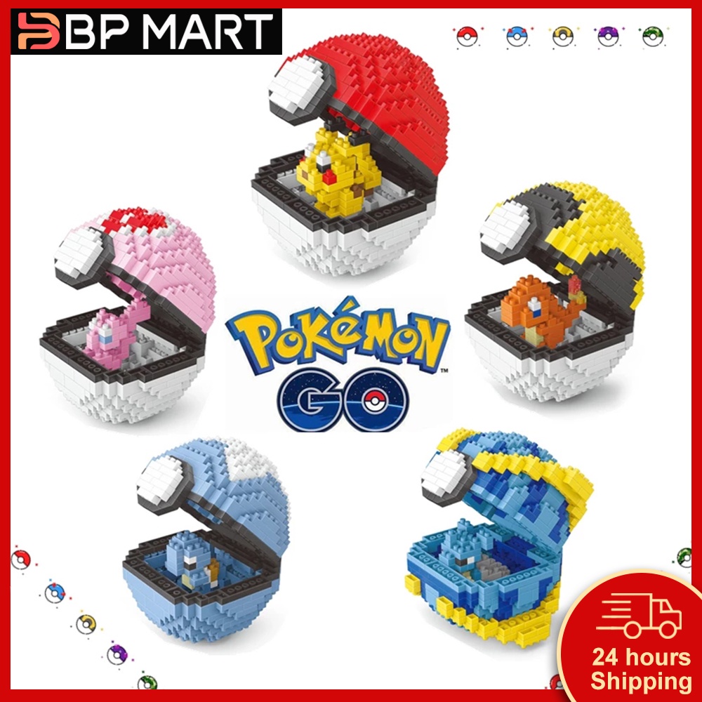 New Pokemon Go Poké Ball Cartoon Anime Pocket Monster Building Blocks ...