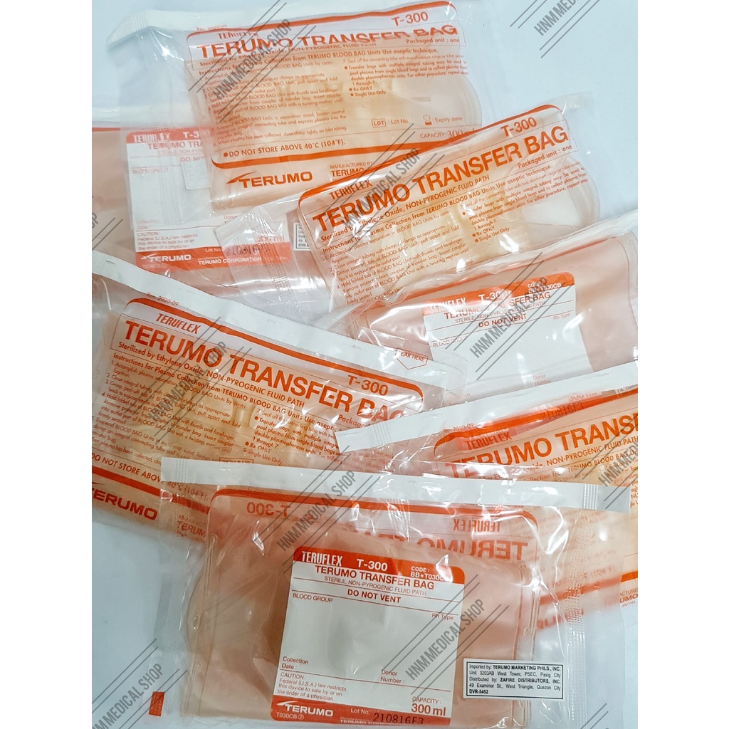 Transfer Bag 300ml T-300 Sterile TERUMO | Shopee Philippines