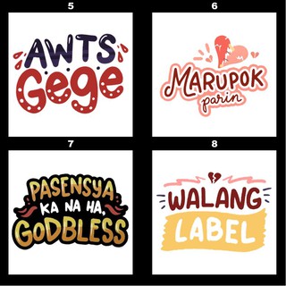 Batch 1 Filipino Statements Vinyl Waterproof Stickers Tagalog Pinoy ...