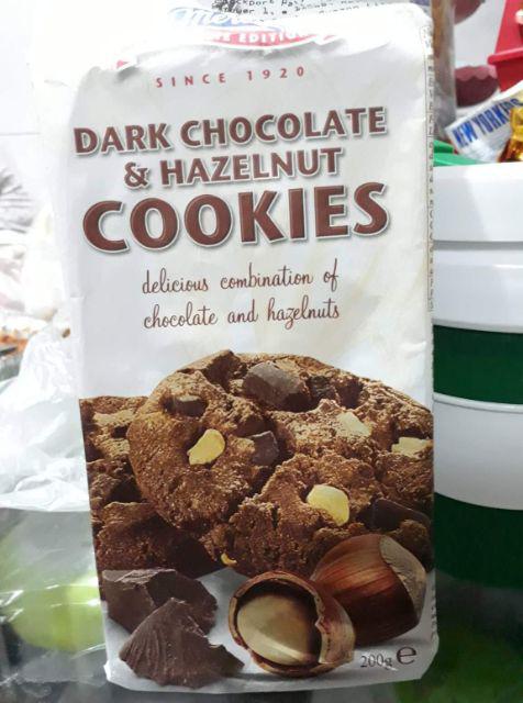 Merba Dark Chocolate & Hazelnut Cookies 200g | Shopee Philippines