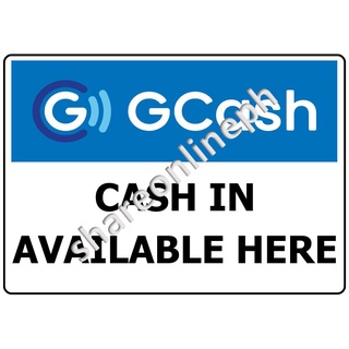 Laminated Signages | Gcash Available Here Signage | Signage | Sign ...