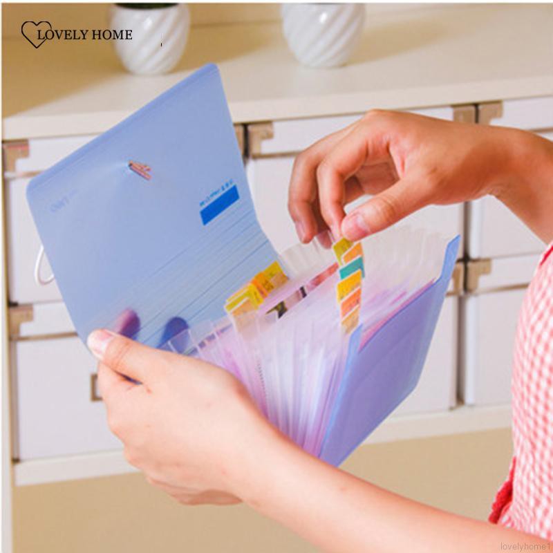 1Pcs Expanding Check Cheque Bill File Folder with 13 Pockets Portable ...