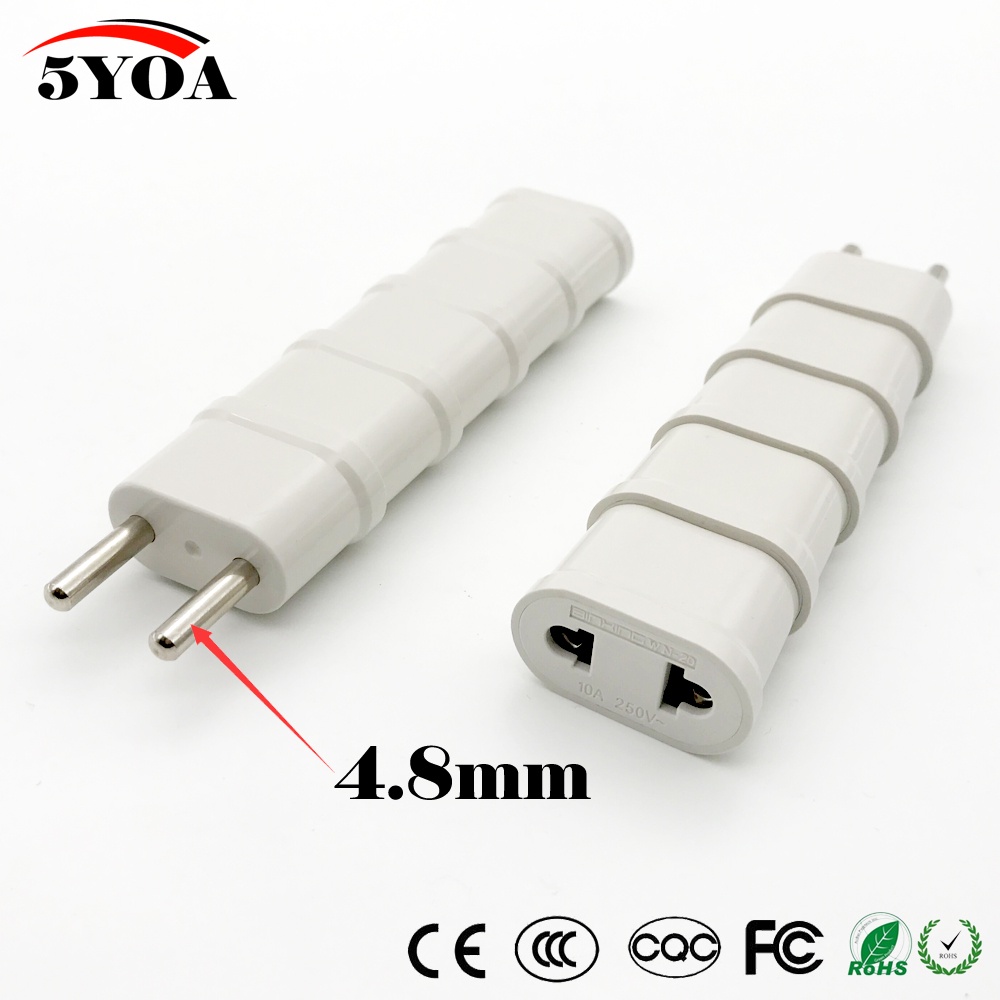 US USA to Schuko EU EURO Europe Travel Power Plug Adapter Charger ...