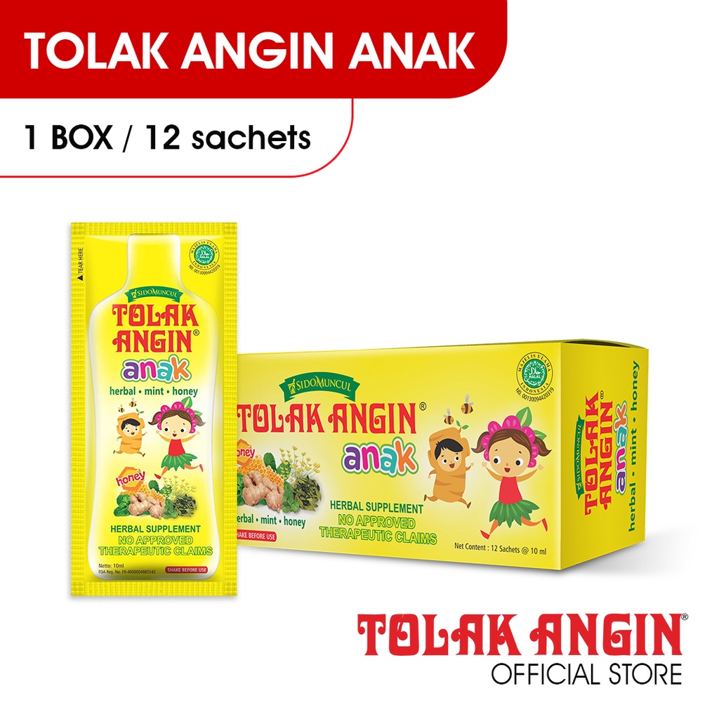 Tolak Angin Anak Herbal Supplement 10ml 1 Box presyo ₱129