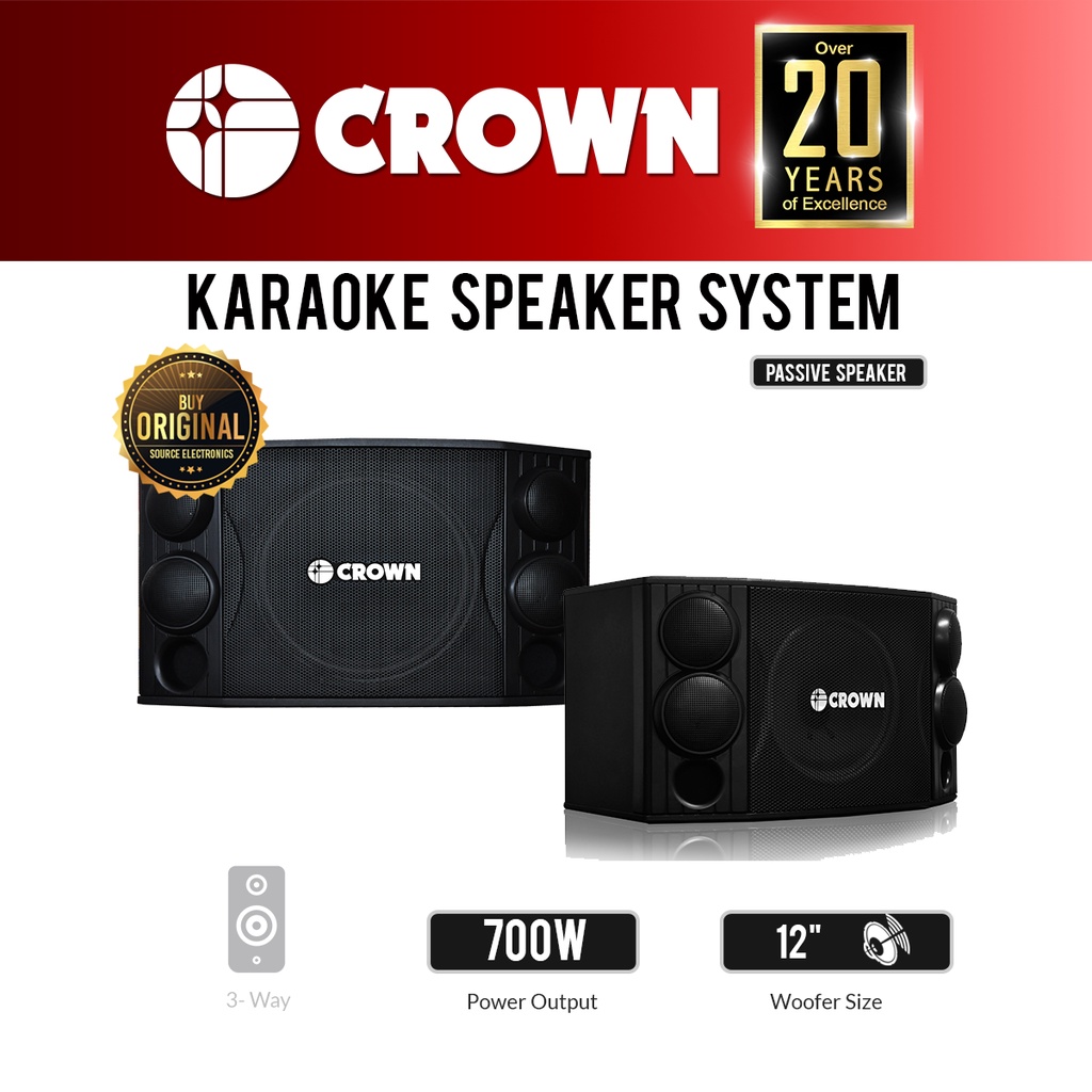 Crown BF-1268 700W Karaoke Speaker System Factory Overstock | Shopee ...