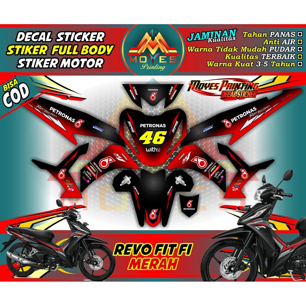 Revo fit fi Sticker revo fit fi Motorcycle Sticker revo fit fi petronas ...