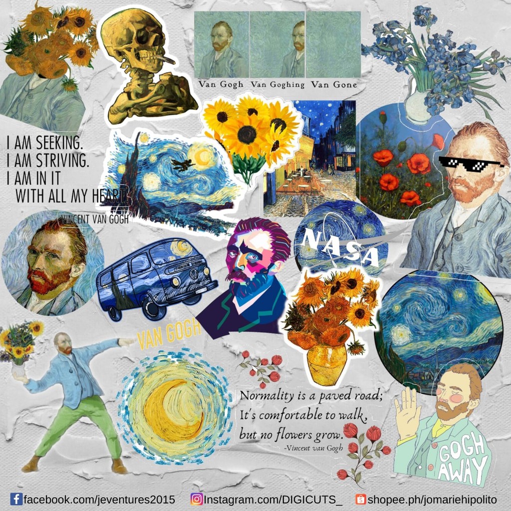 20 pcs Vincent van Gogh Sticker Set | Shopee Philippines