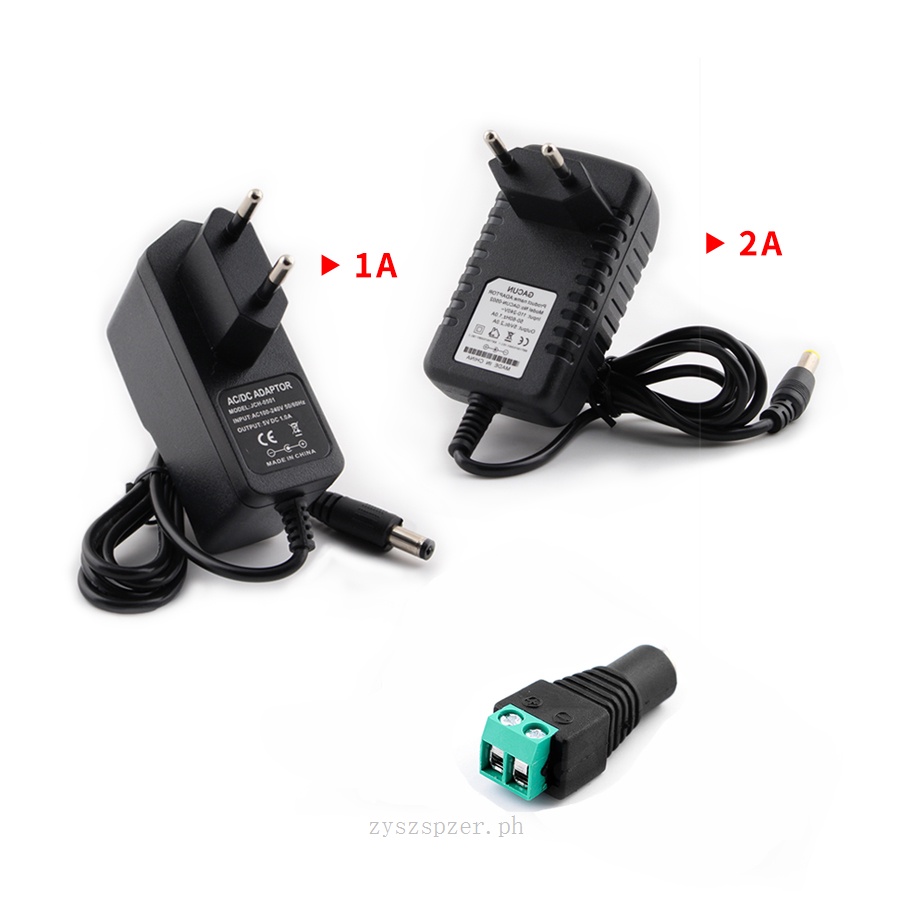 AC DC Universal LED Source 12V 5V 1A 2A Switching Power Supply Adapter ...