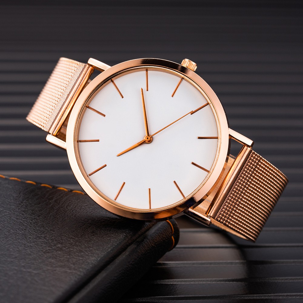 Luxury Women Casual Full Steel Mesh Band Quartz Wrist Watch | Shopee ...