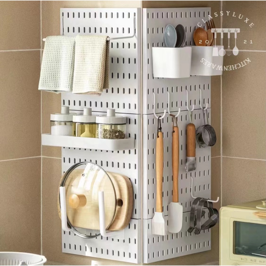 Classy Luxe Pegboard DIY Organization Wallboard Wall Kitchen Wall ...