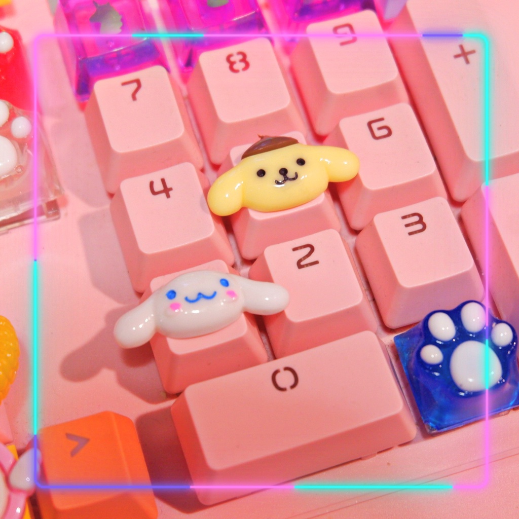 Sanrio Characters Artisan Kawaii Keycaps for Mechanical Keyboard ...